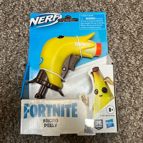 Toys | Brand New 221 Hasbro Nerf X Fortnite Peely Micro Blaster Mini ...